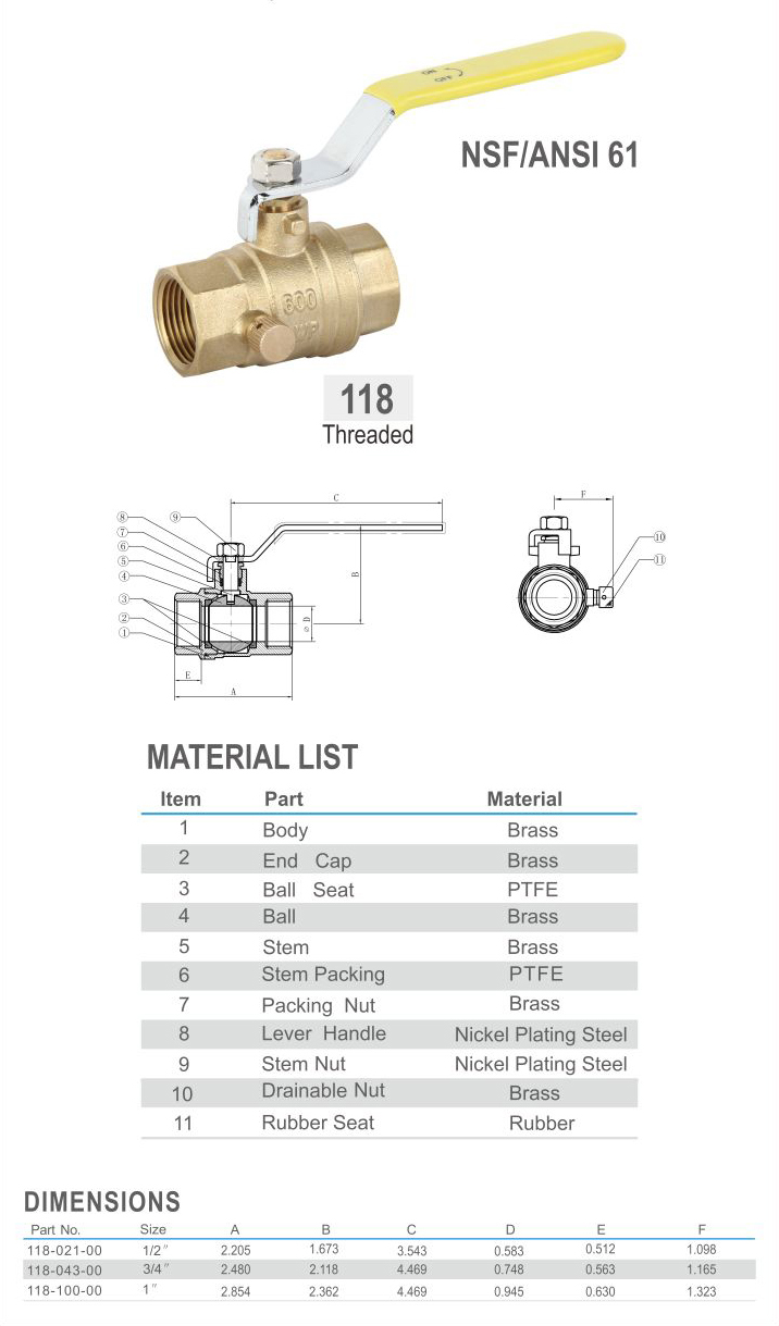 Brass Ball Valve with Drain, FIP x FIP - Huaping Intelligent Control ...